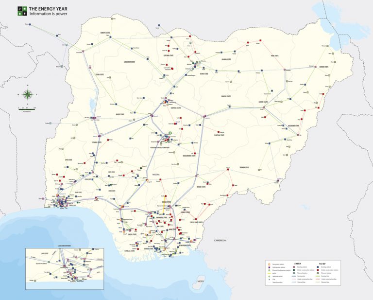 Nigeria Power Infrastructure Map 2021 free download - The Energy Year
