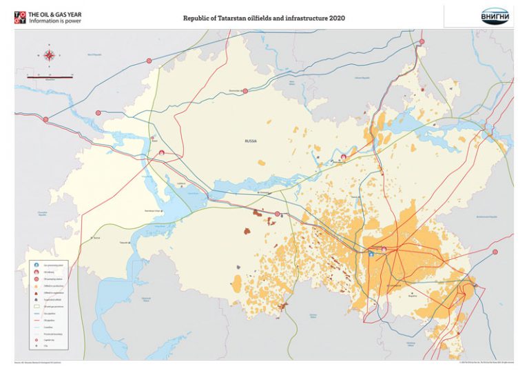 Republic of Tatarstan oilfields and infrastructure 2020 - The Energy Year