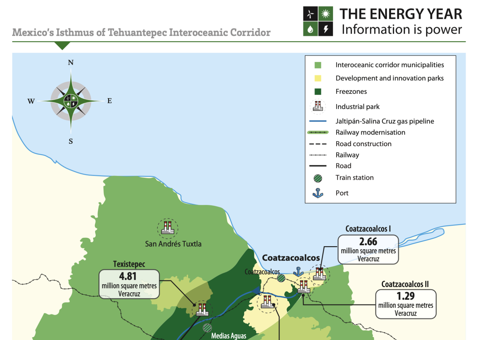 Mexico Isthmus of Tehuantepec Interoceanic Corridor 2023 Map - The ...