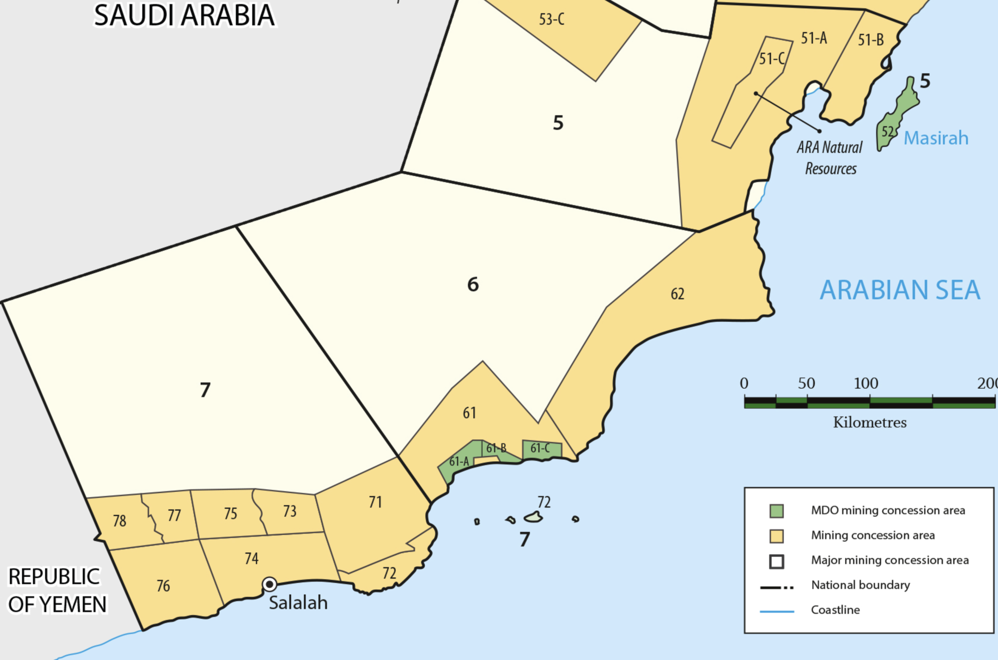 Oman Mining Concessions Map 2023 - The Energy Year