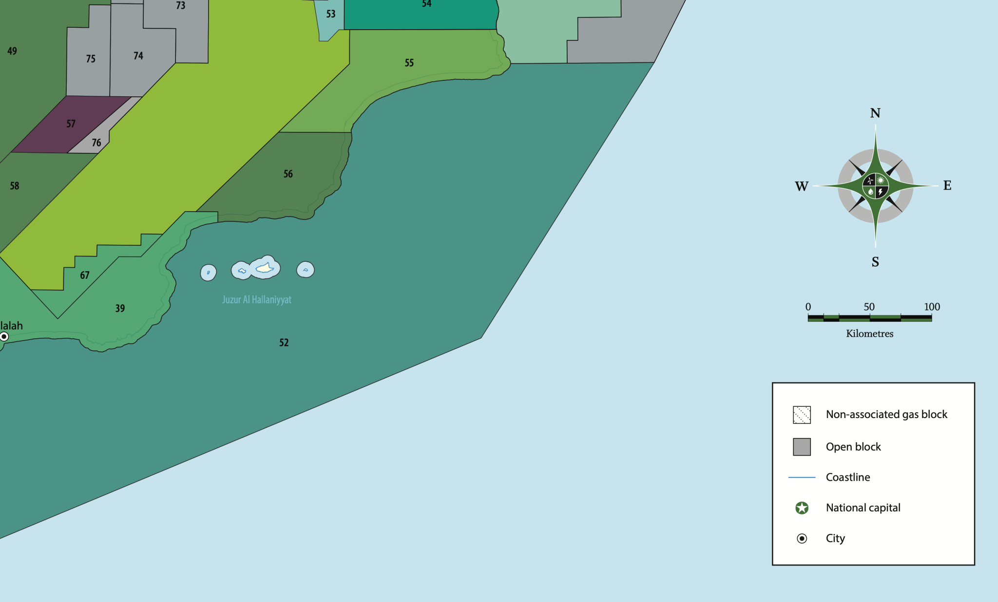 Oman Oil and Gas Concessions Map 2023 - The Energy Year