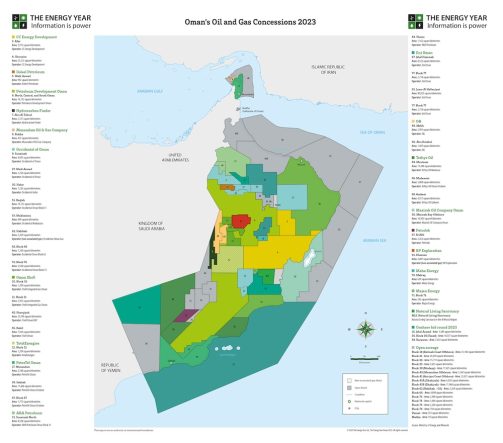 Oman Oil and Gas Concessions Map 2023 - The Energy Year
