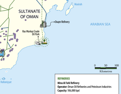 Oman Downstream Infrastructure Map 2024 - The Energy Year