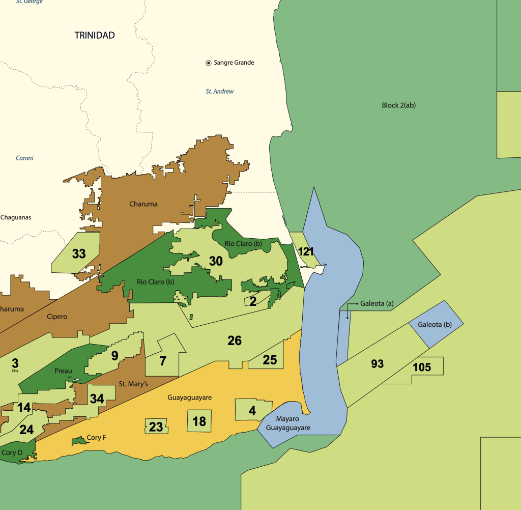 Trinidad and Tobago Oil and Gas Licence Areas Map 2024 - The Energy Year