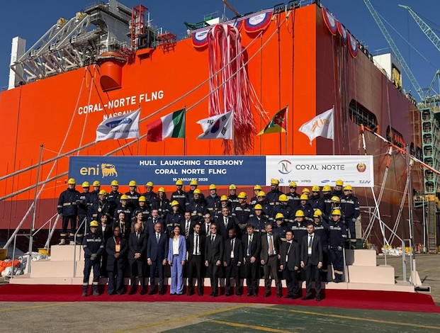 Eni launches Coral North FLNG hull for Mozambique project - The Energy Year